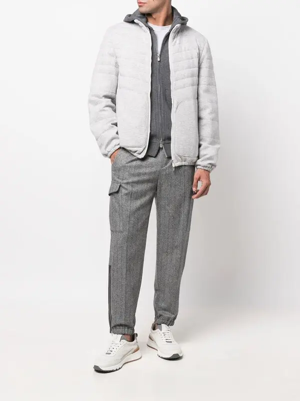 Brunello Cucinelli Chevron-knit Trousers