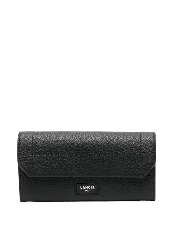 LANCEL Ninon Logo-patch Leather Wallet - Black