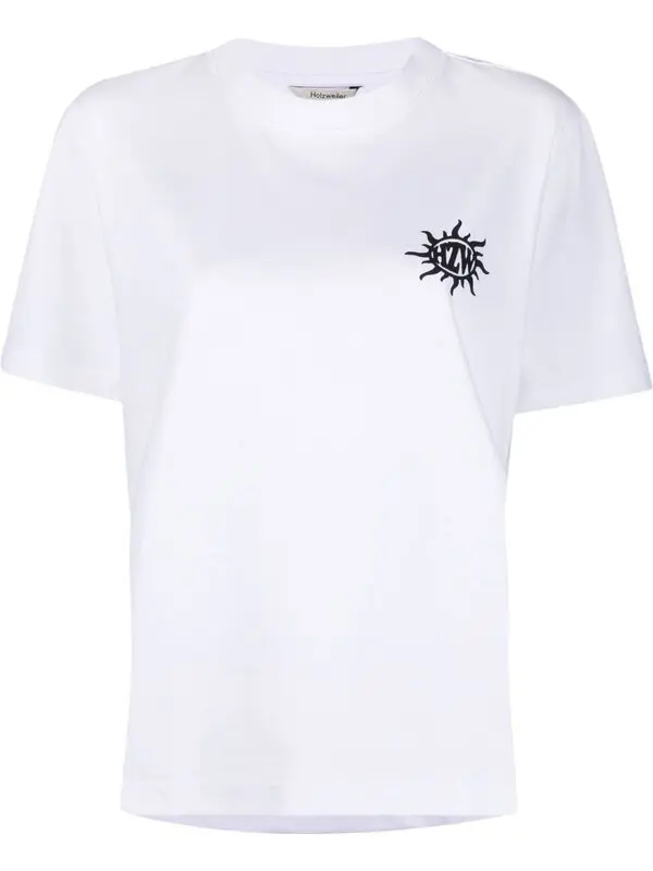 HOLZWEILER Graphic Print Organic Cotton T-shirt - White