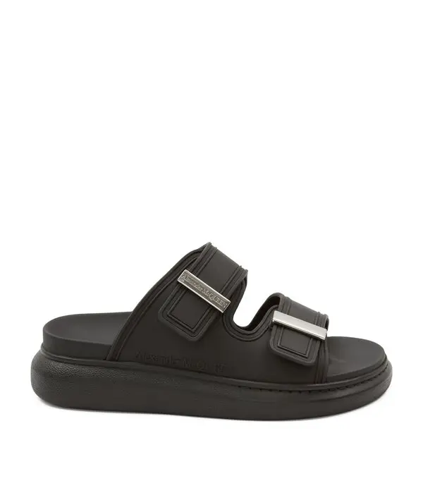 Alexander McQueen Logo Slides - Black