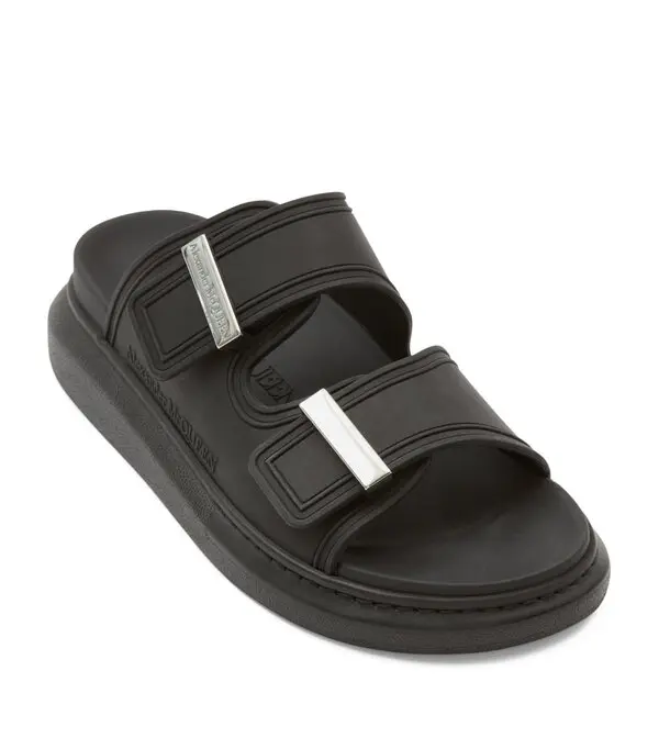 Alexander McQueen Logo Slides - Black
