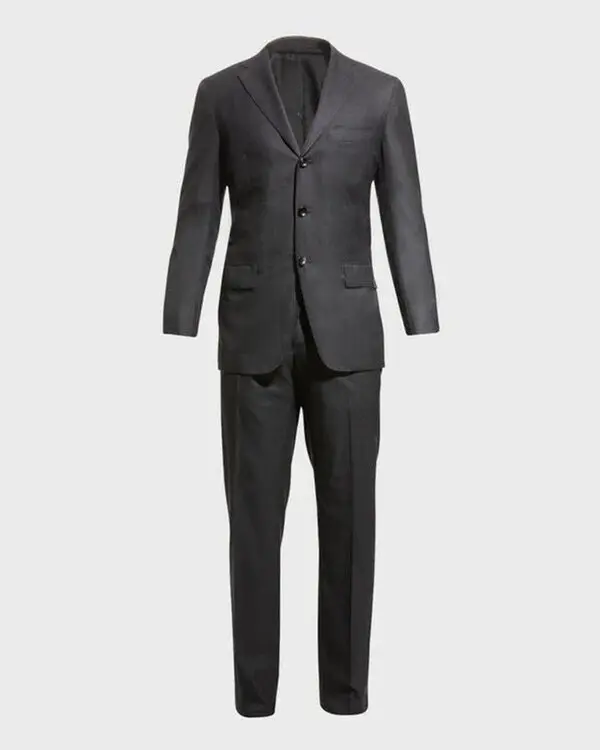 Kiton Apos;s Two-piece Solid Wool Suit