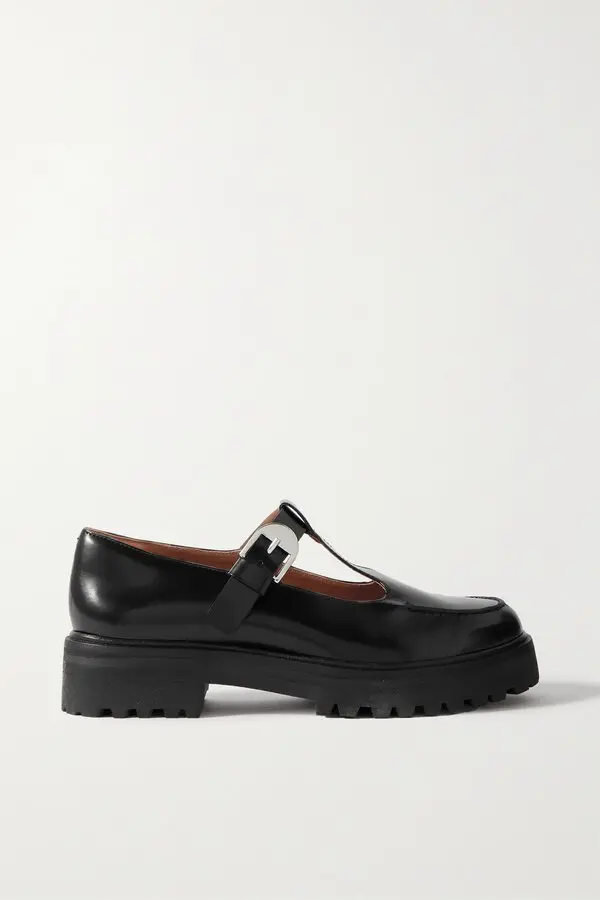 REFORMATION Abalonia Leather Mary Jane Pumps
