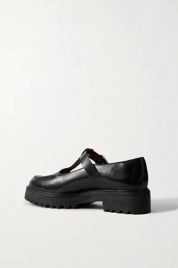REFORMATION Abalonia Leather Mary Jane Pumps