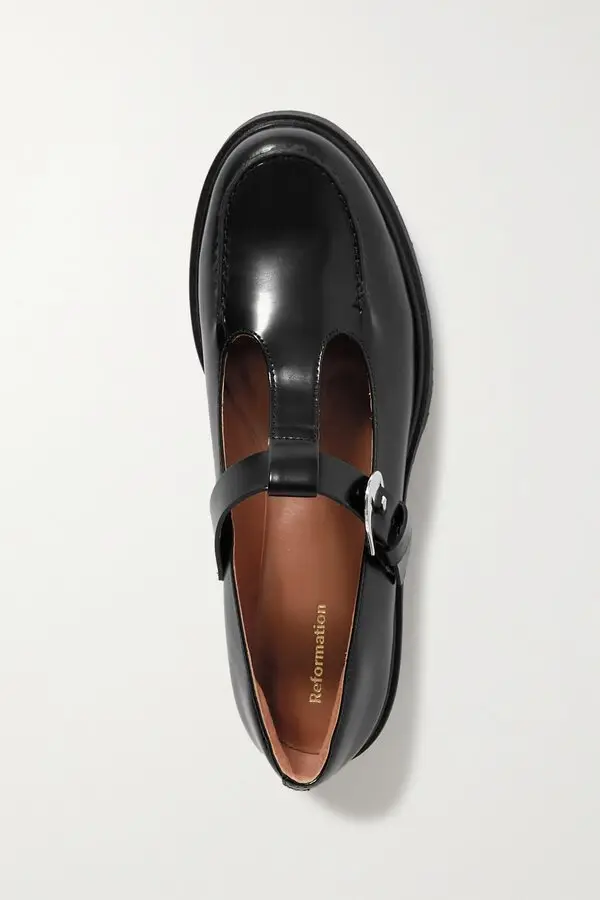 REFORMATION Abalonia Leather Mary Jane Pumps