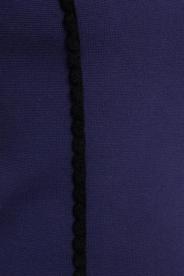 Sandro Velvet-trimmed Ponte Top