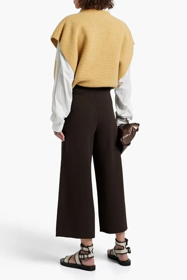 JOSEPH Mélange Wool Wide-leg Pants