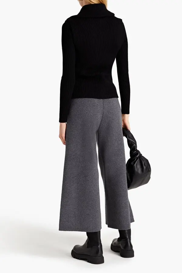 JOSEPH Mélange Wool Wideleg Pants