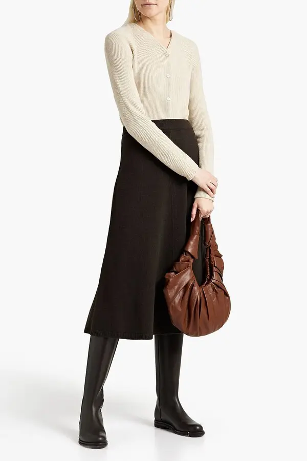 JOSEPH Wool Knit Midi Skirt