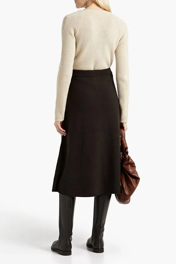 JOSEPH Wool Knit Midi Skirt
