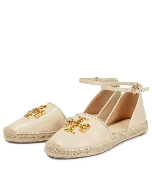 Tory Burch Eleanor Embellished Leather Espadrilles