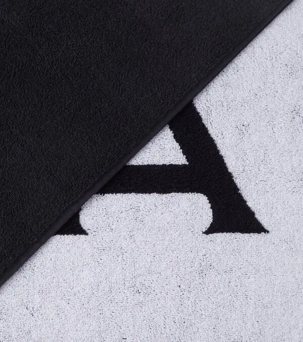 Alaïa Logo Jacquard Cotton Beach Towel