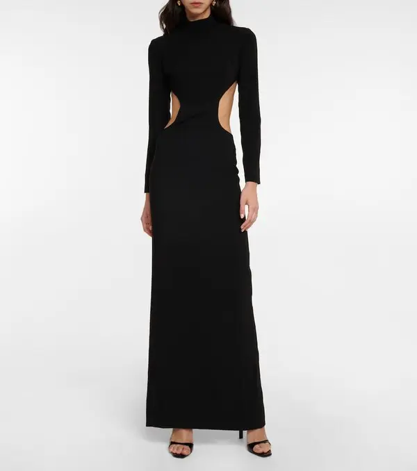 MONOT Cutout Crêpe Gown