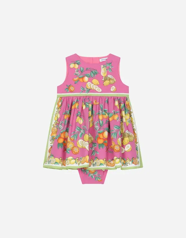 Dolce & Gabbana Citrus-print Poplin Midi Dress