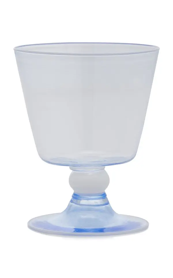 MODA DOMUS Footed Water Glass - Blue
