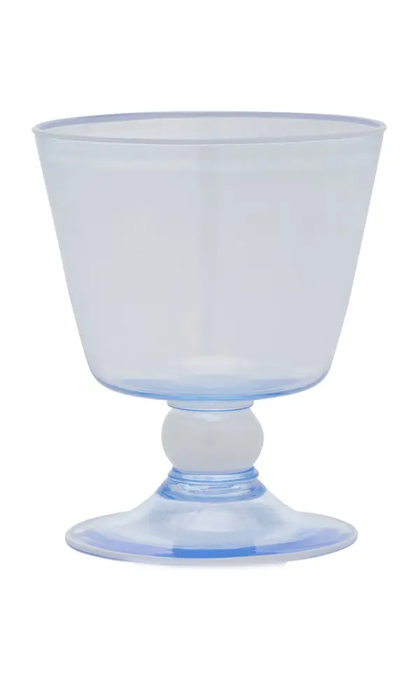 MODA DOMUS Footed Wine Glass - Blue