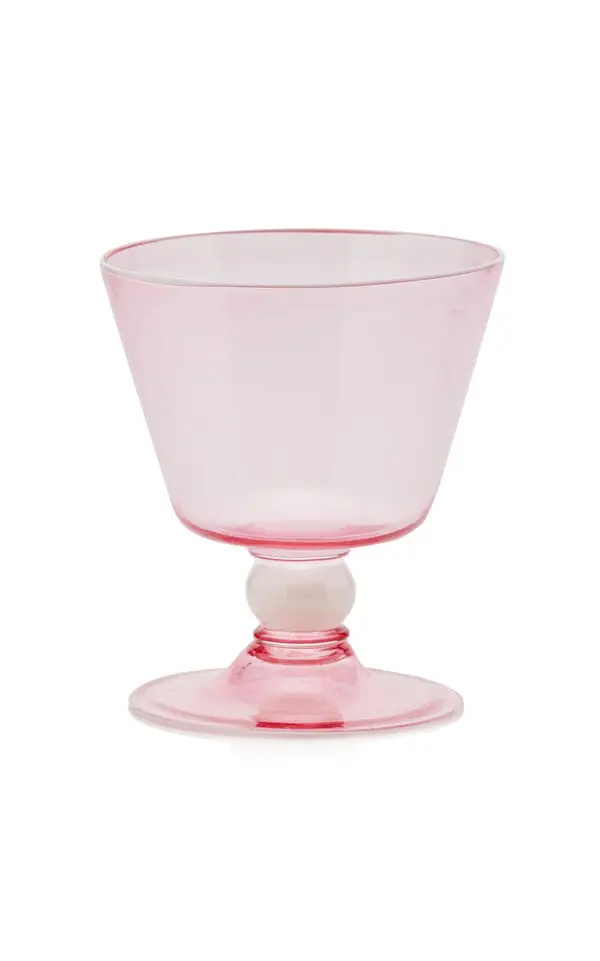 MODA DOMUS Footed Wine Glass - Pink