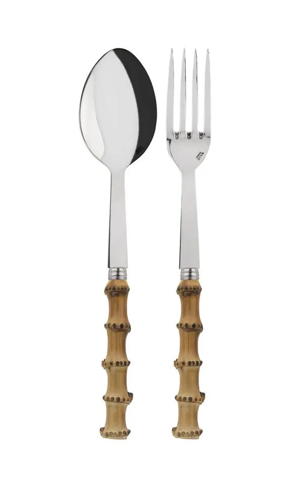 SABRE Panda Bamboo Two-piece Serving Set - Brown