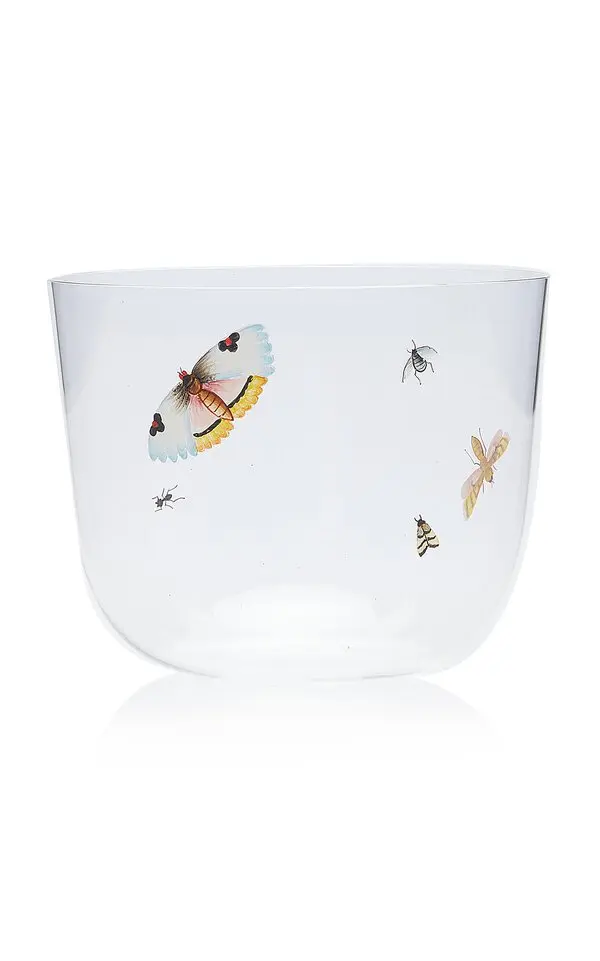 Giambattista Valli Painted Glass Water Tumbler - Multi