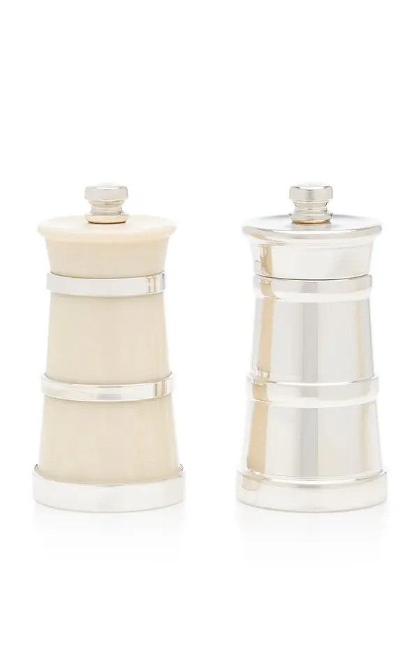MODA DOMUS Silver Pepper And Ivory Salt Shaker Set - Multi