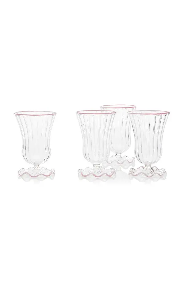 MODA DOMUS Set-of-four Wine Glasses - Pink