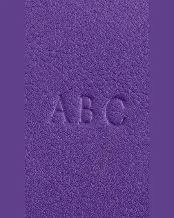 ROYCE NEW YORK Monogrammed Executive Weekly Leather Calendar Planner, Personalized - Purple