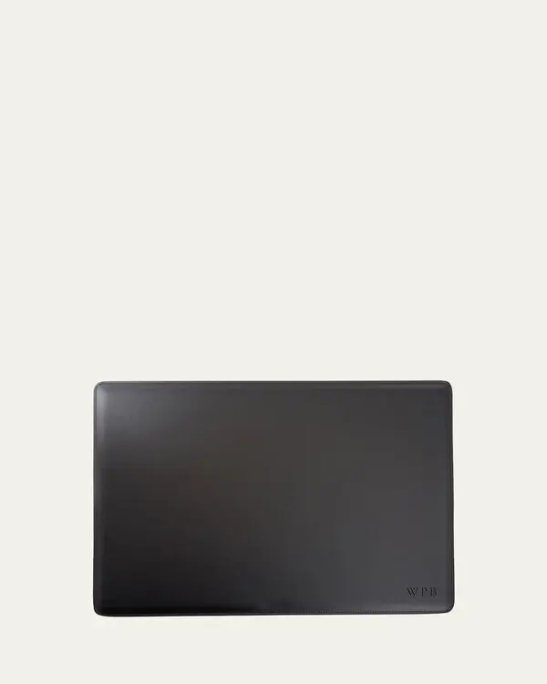 ROYCE NEW YORK Personalized Leather Desk Pad, 22" X 16