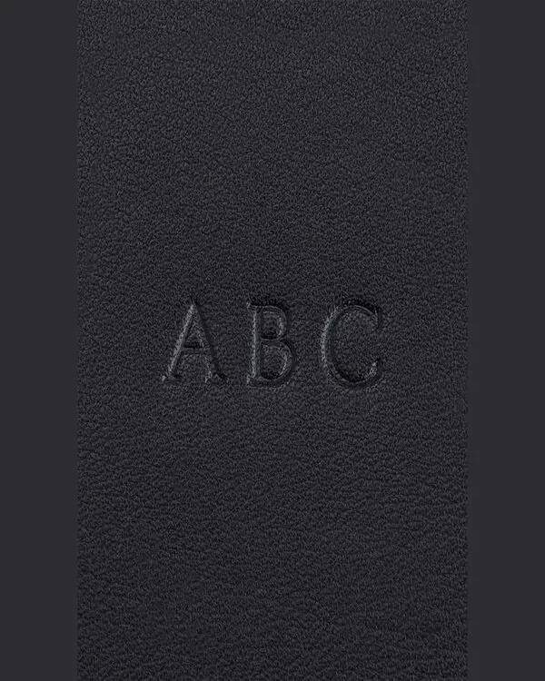 ROYCE NEW YORK Pebbled Leather Pencil Case, Personalized