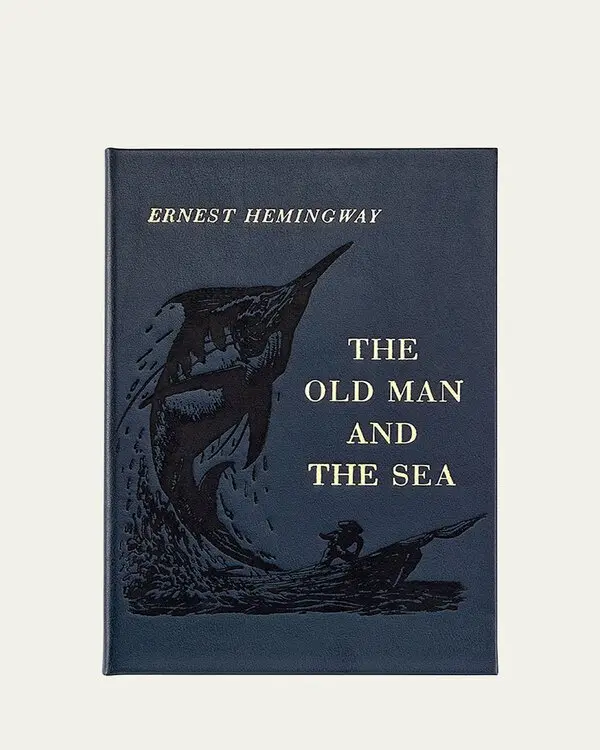 GRAPHIC IMAGE The Old And The Sea" Leather Bound Book Ernest Hemingway