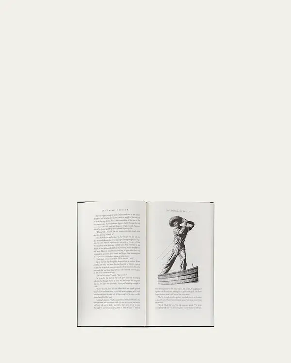 GRAPHIC IMAGE The Old And The Sea" Leather Bound Book Ernest Hemingway
