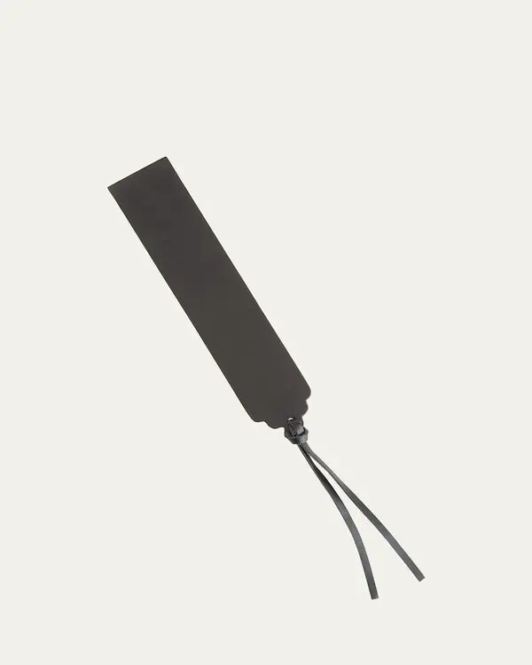 ROYCE NEW YORK Personalized Leather Bookmark - Black