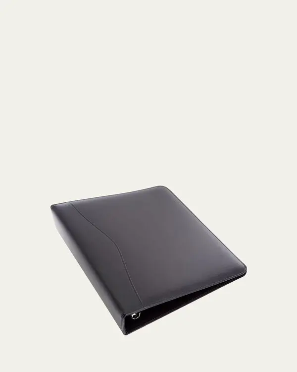 ROYCE NEW YORK Personalized Leather 2" Ring Binder