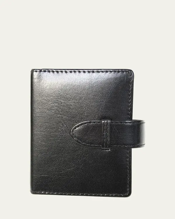 ROYCE NEW YORK Personalized Leather Playing Card Set Holder - Black