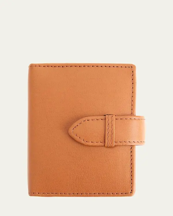 ROYCE NEW YORK Personalized Leather Playing Card Set Holder - Tan
