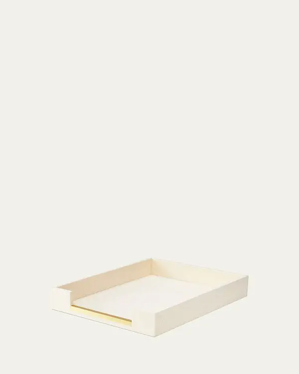 Aerin Faux Shagreen Paper Tray - Cream