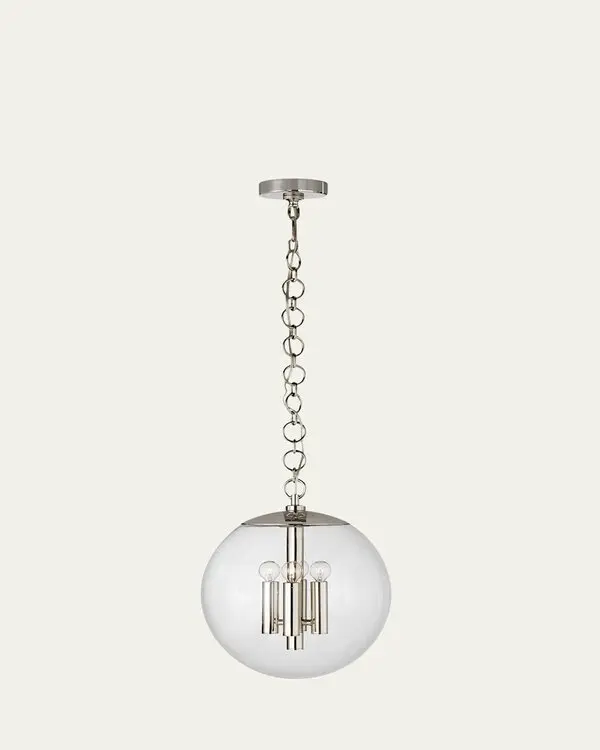 VISUAL COMFORT & CO. Turenne Medium Globe Pendant Aerin - Silver