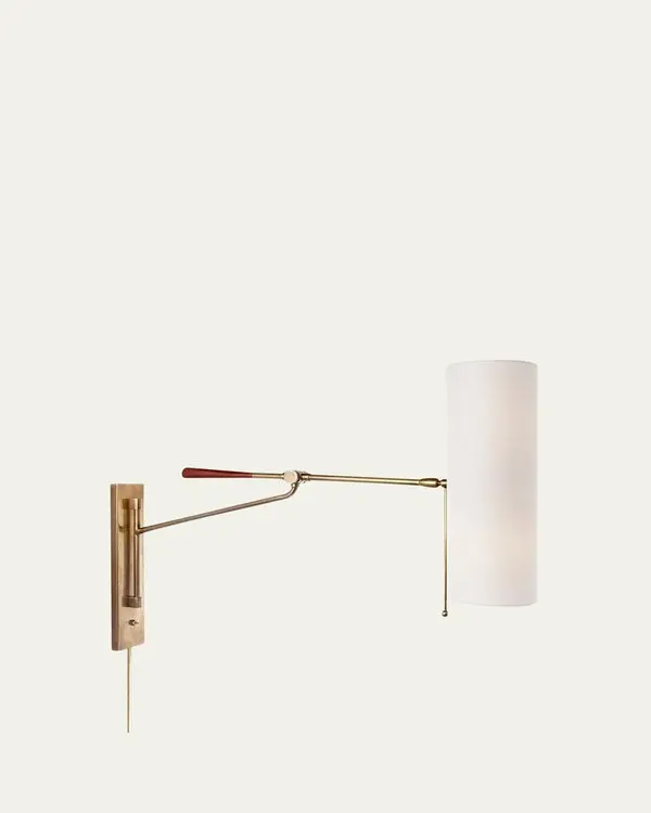 VISUAL COMFORT & CO. Frankfort Articulating Wall Light Aerin - Black And Brass