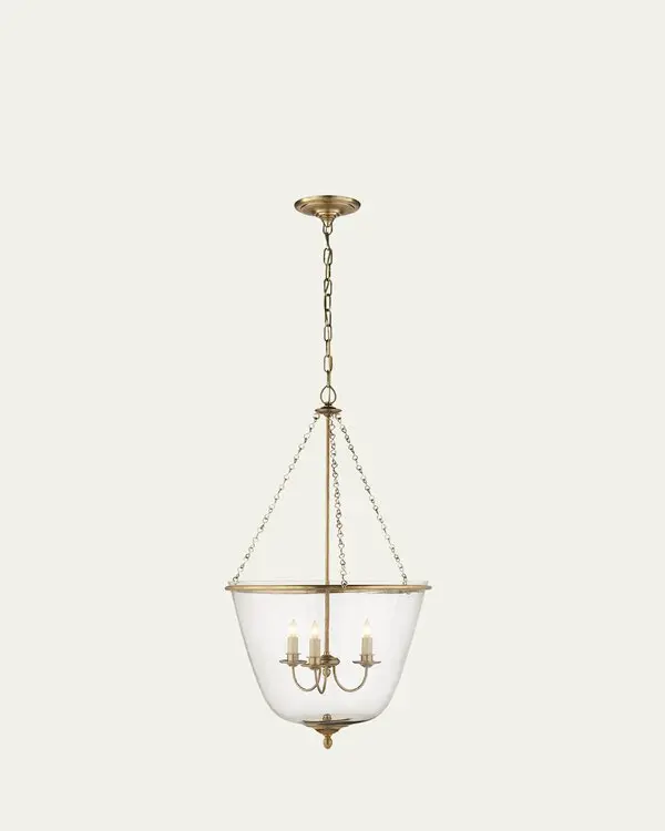 VISUAL COMFORT & CO. Pondview Medium Jar Lantern Aerin - Burn Slv Leaf