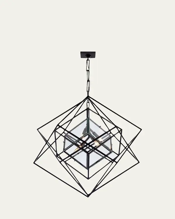 VISUAL COMFORT & CO. Cubist Medium Chandelier Kelly Wearstler - Aged Iron