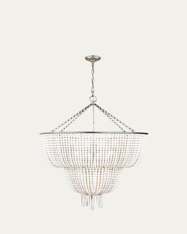 VISUAL COMFORT & CO. Jacqueline Two Tier Chandelier Aerin - White And Silver