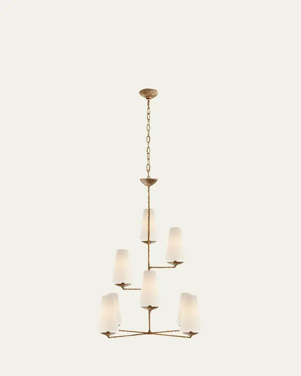VISUAL COMFORT & CO. Fontaine Vertical Chandelier Aerin - Aged Iron
