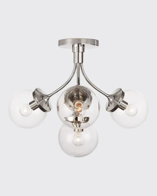 VISUAL COMFORT & CO. Prescott Medium Semi Flush Mount - Gray