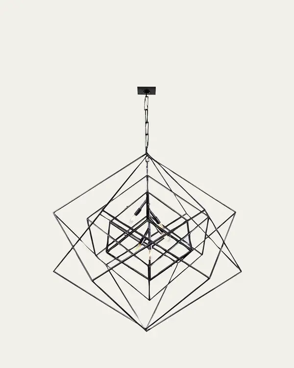 VISUAL COMFORT & CO. Cubist Large Chandelier Kelly Wearstler - Aged Iron