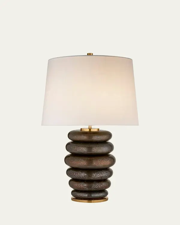 VISUAL COMFORT & CO. Phoebe Stacked Table Lamp Kelly Wearstler - Crystal Bronze