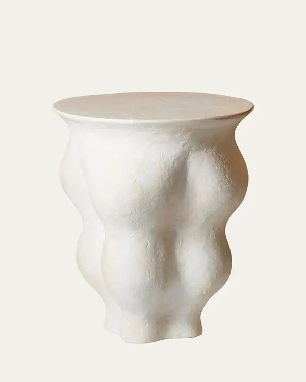 Aerin Corvo Resin Side Table - Cream