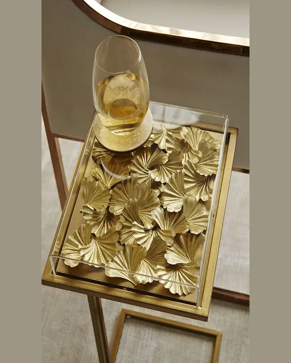 TOMMY MITCHELL Gilded Gingko Cocktail Table