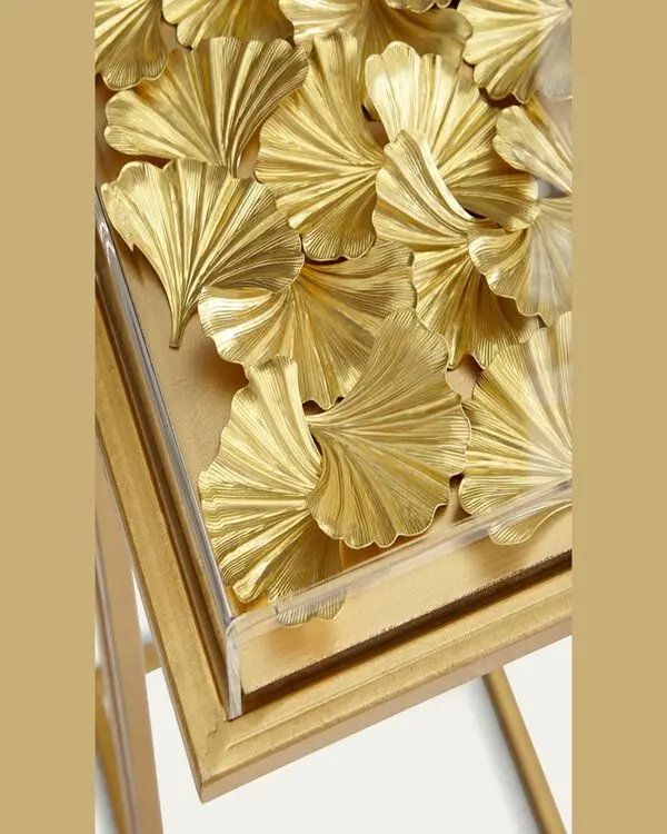 TOMMY MITCHELL Gilded Gingko Cocktail Table