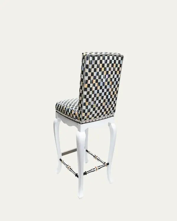 MACKENZIE-CHILDS Courtly Check Counter Stool