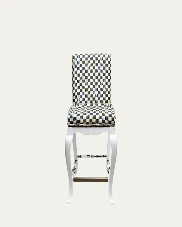 MACKENZIE-CHILDS Courtly Check Counter Stool