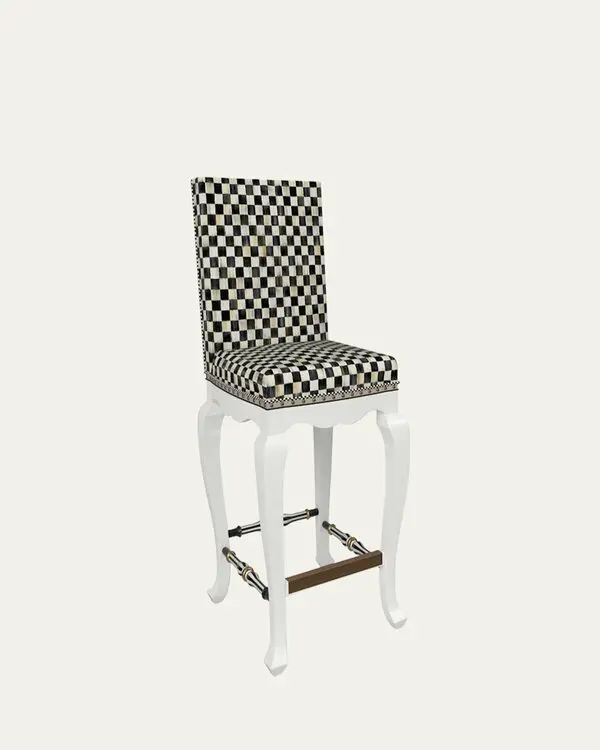 MACKENZIE-CHILDS Courtly Check Counter Stool